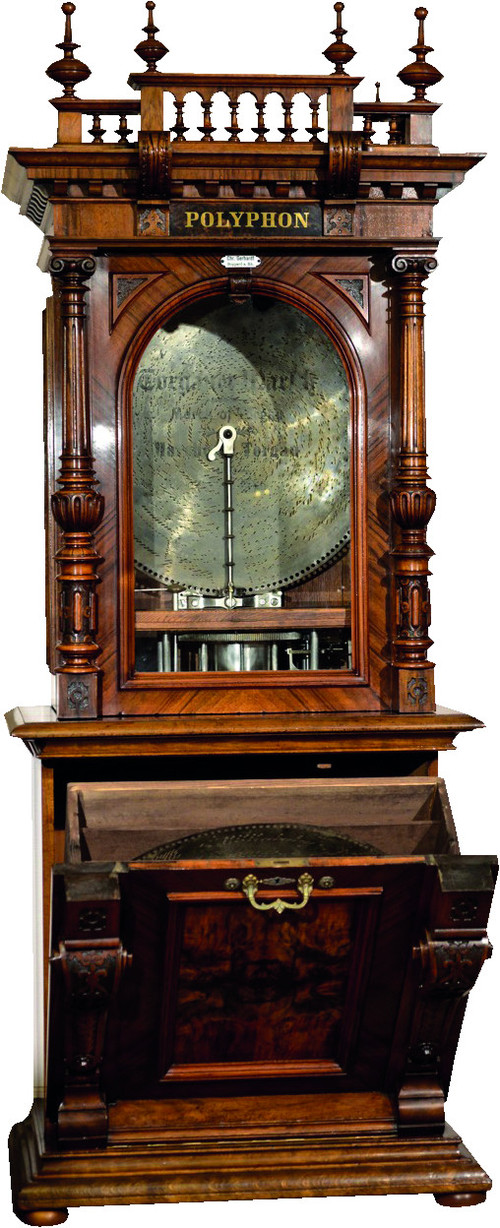 German 24-1/2" Disc Music Box By Polyphon of Leipzig - Renaissance Antiques