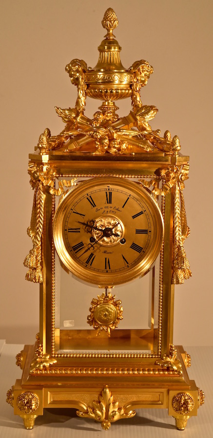 French Oversize Louis XVI Style Bronze Crystal Regulator - Renaissance ...