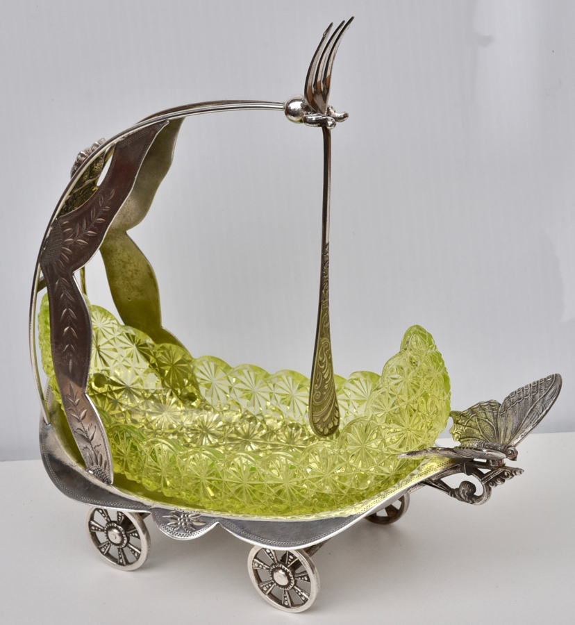 Silver Plate Pickle Boat - Renaissance Antiques