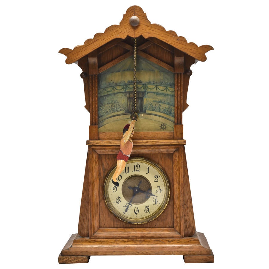 German Animated Acrobat Clock - Renaissance Antiques
