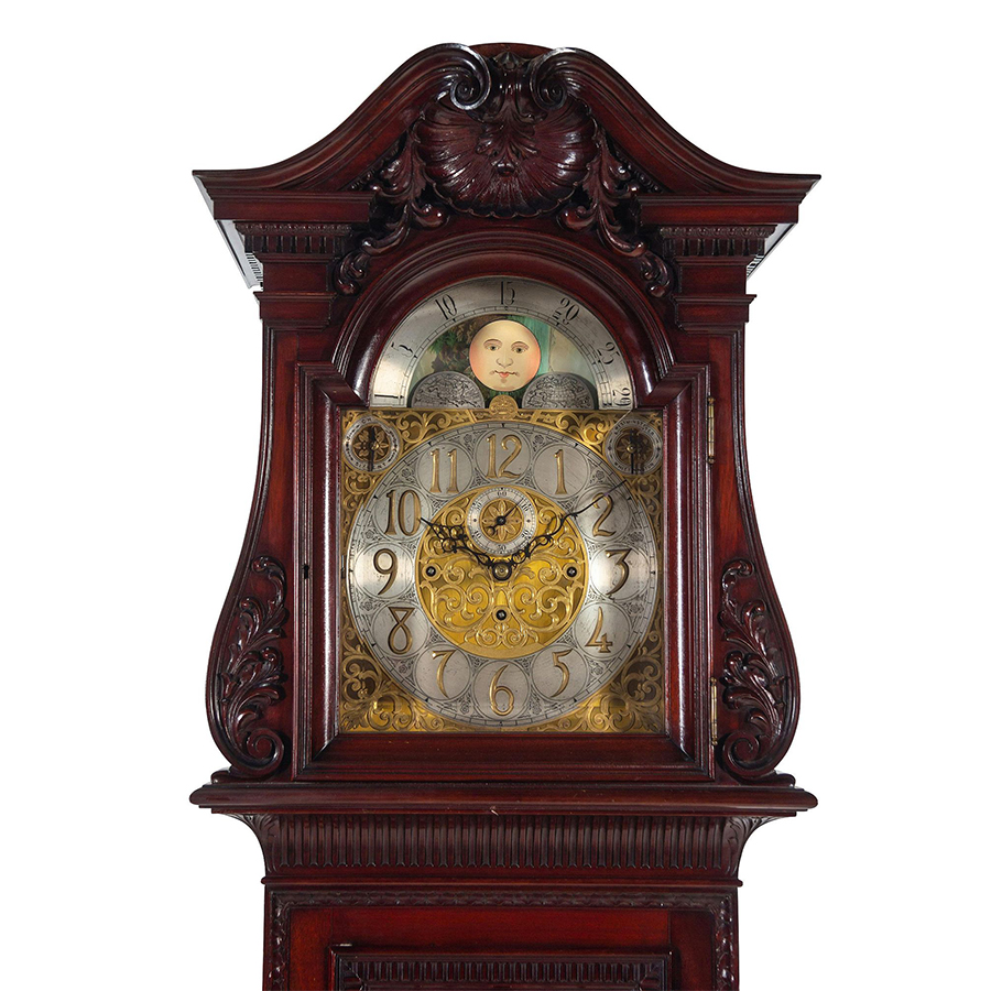 American Art Nouveau Style Hall Clock By Herschede - Renaissance Antiques