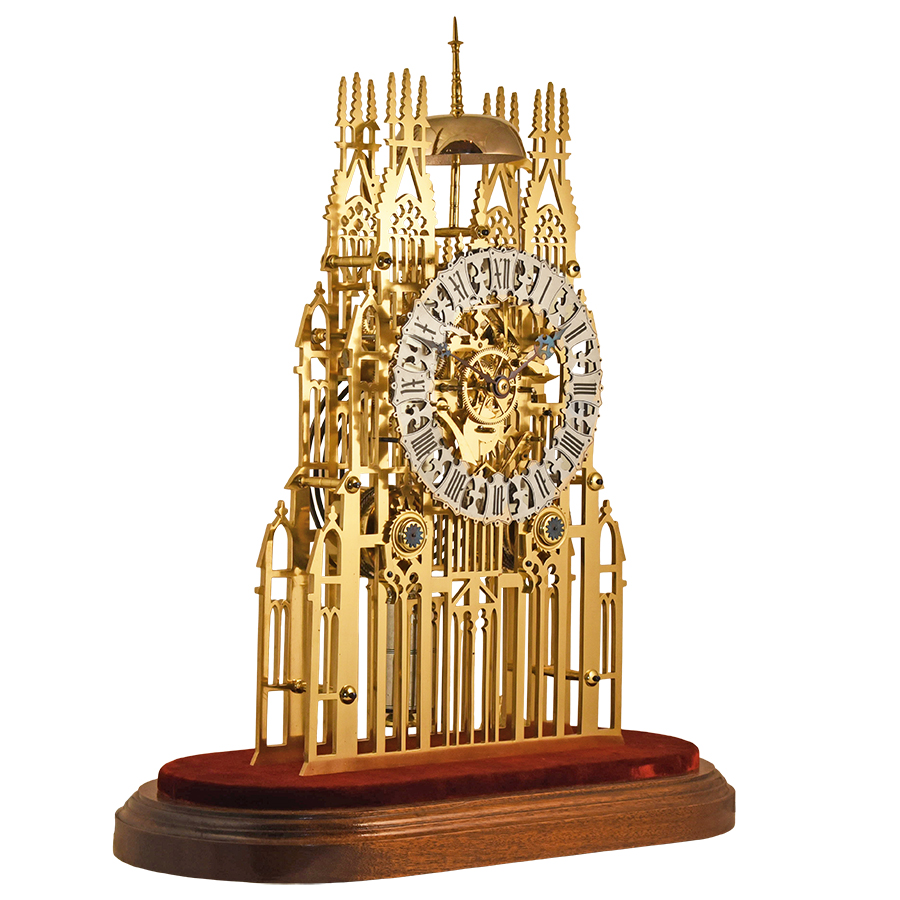 English Rare York Minster Skeleton Clock - Renaissance Antiques