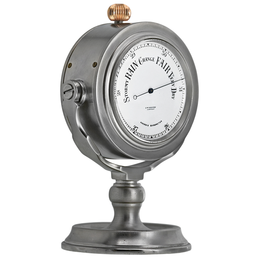 English Desk Clock and Barometer by J.W. Benson - Renaissance Antiques
