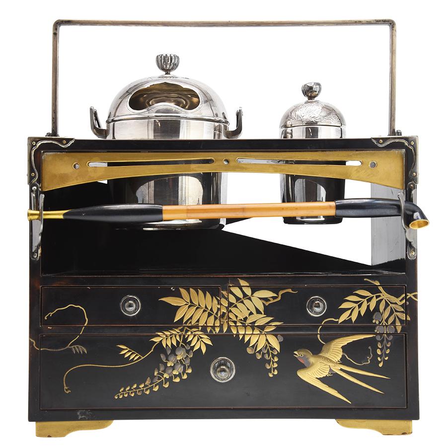 Chinese Opium Set in Hand Decorated Case - Renaissance Antiques