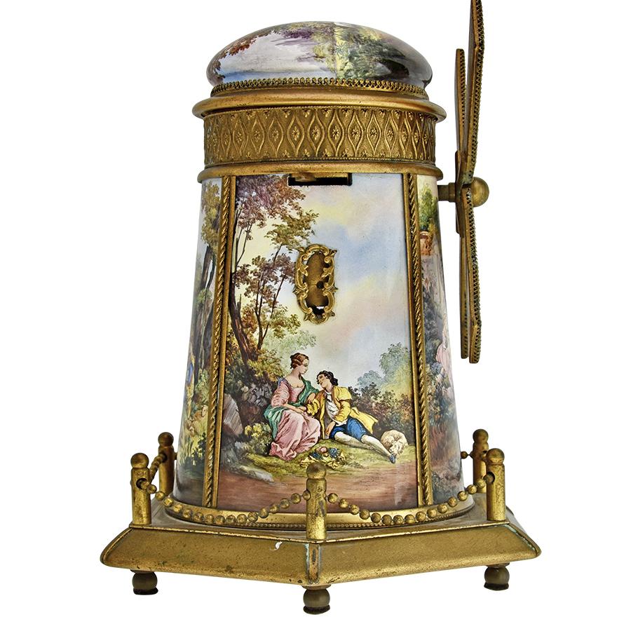 Swiss Windmill Musical Jewelry Box - Renaissance Antiques
