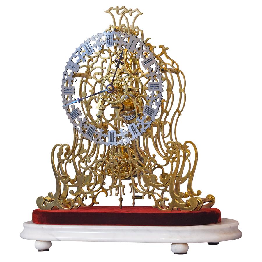 English Arabesque Skeleton Clock By Evans Of Handsworth - Renaissance ...