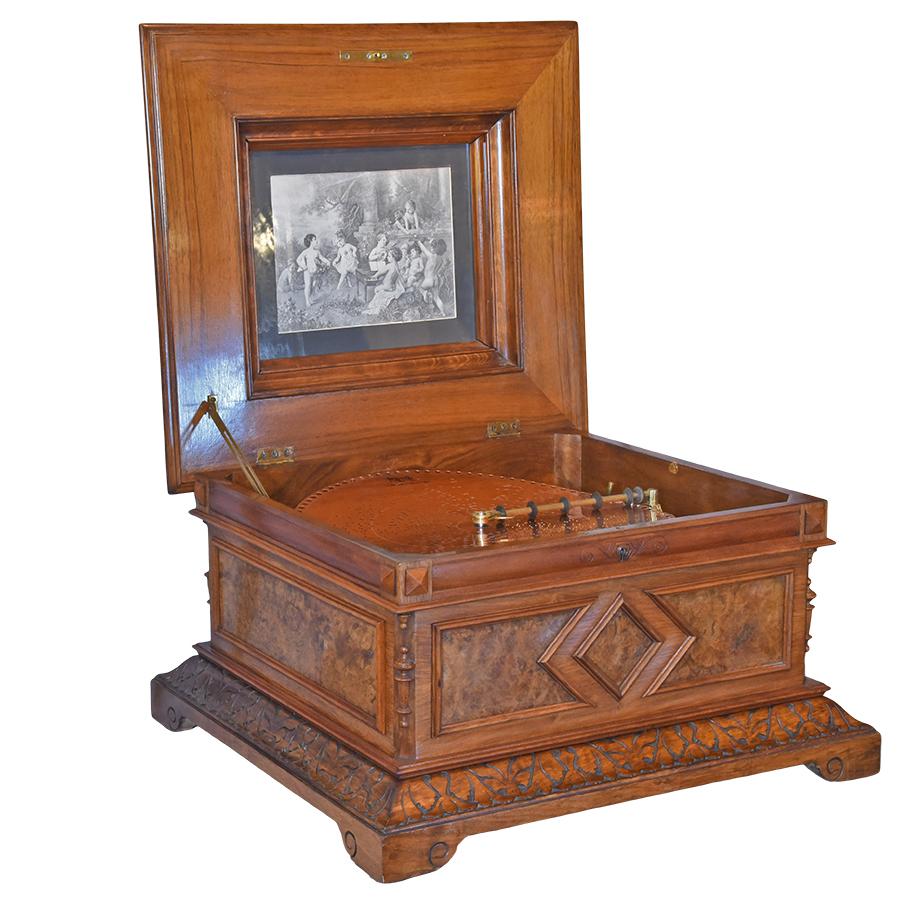 German Polyphon 15-1/2" Disc Music Box - Renaissance Antiques