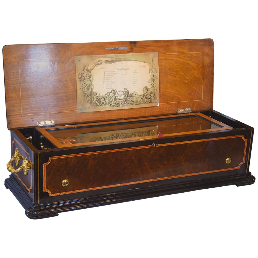 Swiss Ten Tune Cylinder Music Box - Renaissance Antiques