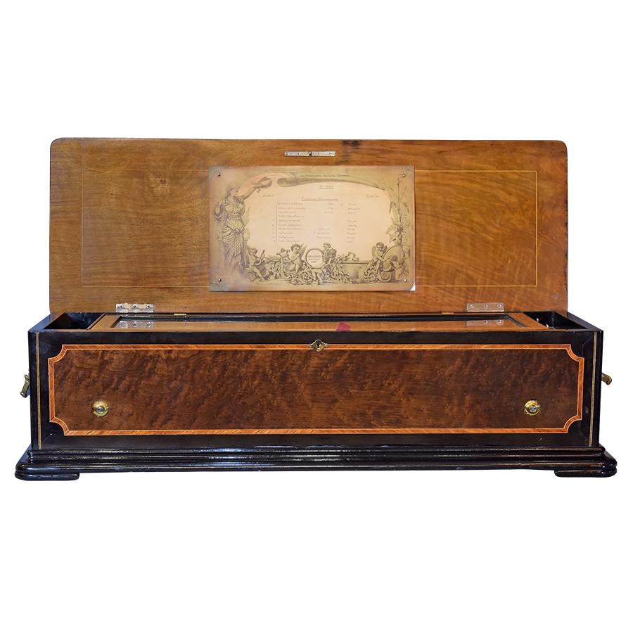 Swiss Ten Tune Cylinder Music Box - Renaissance Antiques