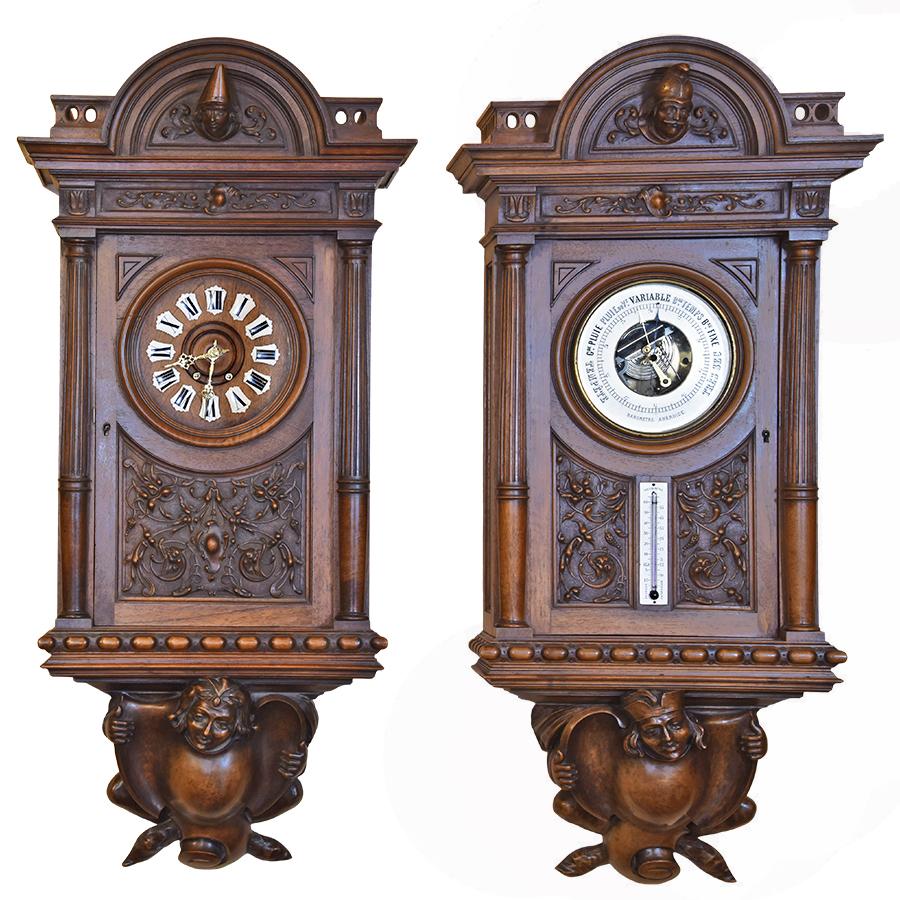 French Clock and Barometer Set - Renaissance Antiques