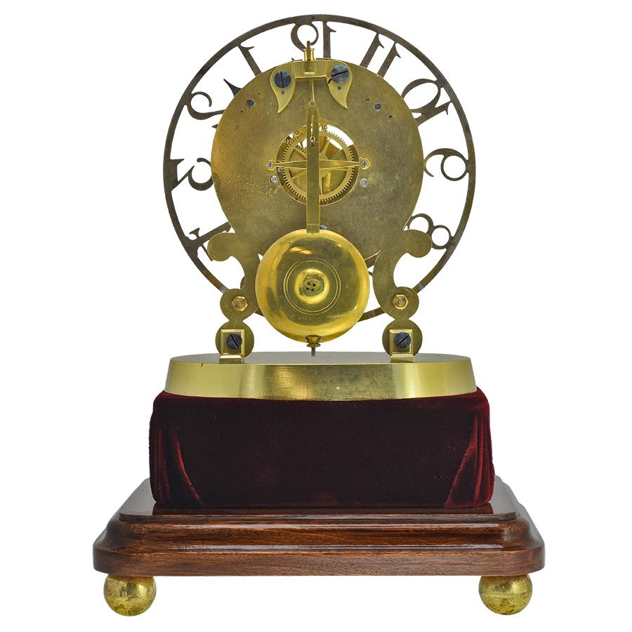 English Single Train Fusee Skeleton Clock - Renaissance Antiques