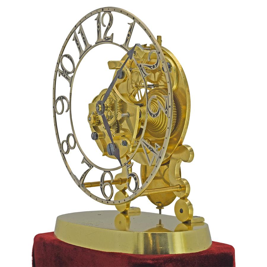 English Single Train Fusee Skeleton Clock - Renaissance Antiques