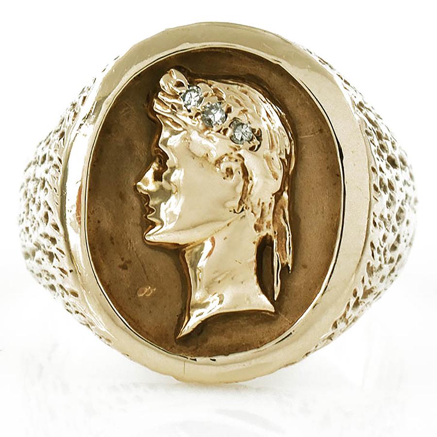 14K Yellow Gold Roman Profile Ring - Renaissance Antiques
