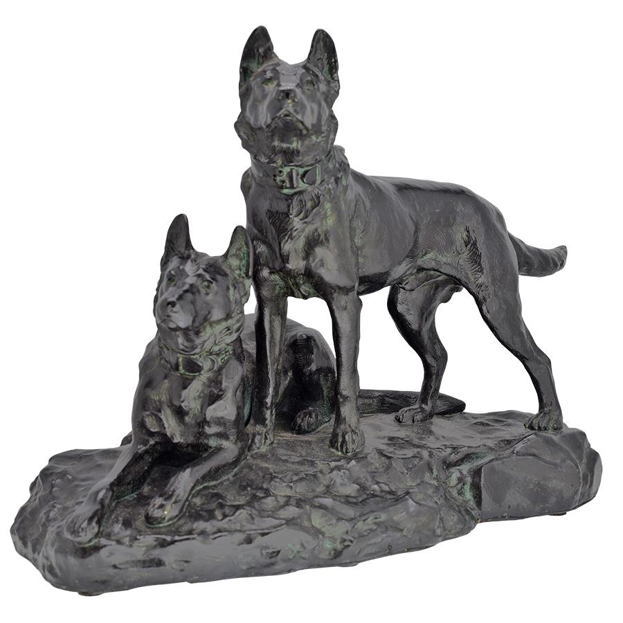 European Sculpture of Two Dogs - Renaissance Antiques