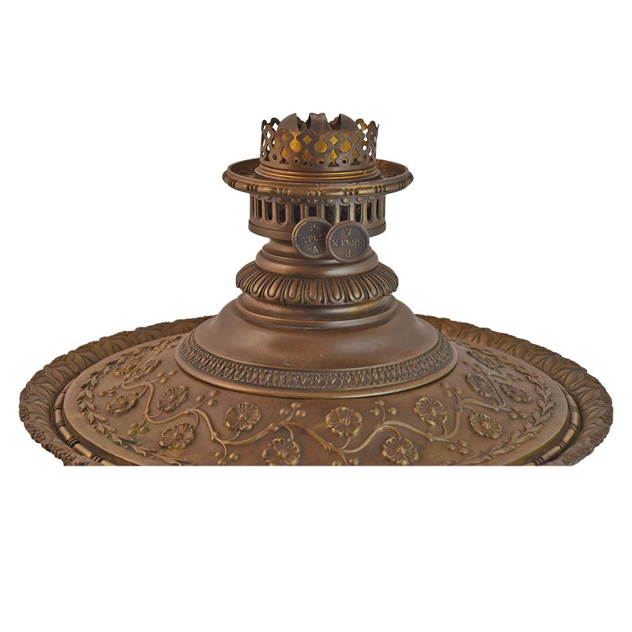American Cast Bronze Oil Lamp - Renaissance Antiques