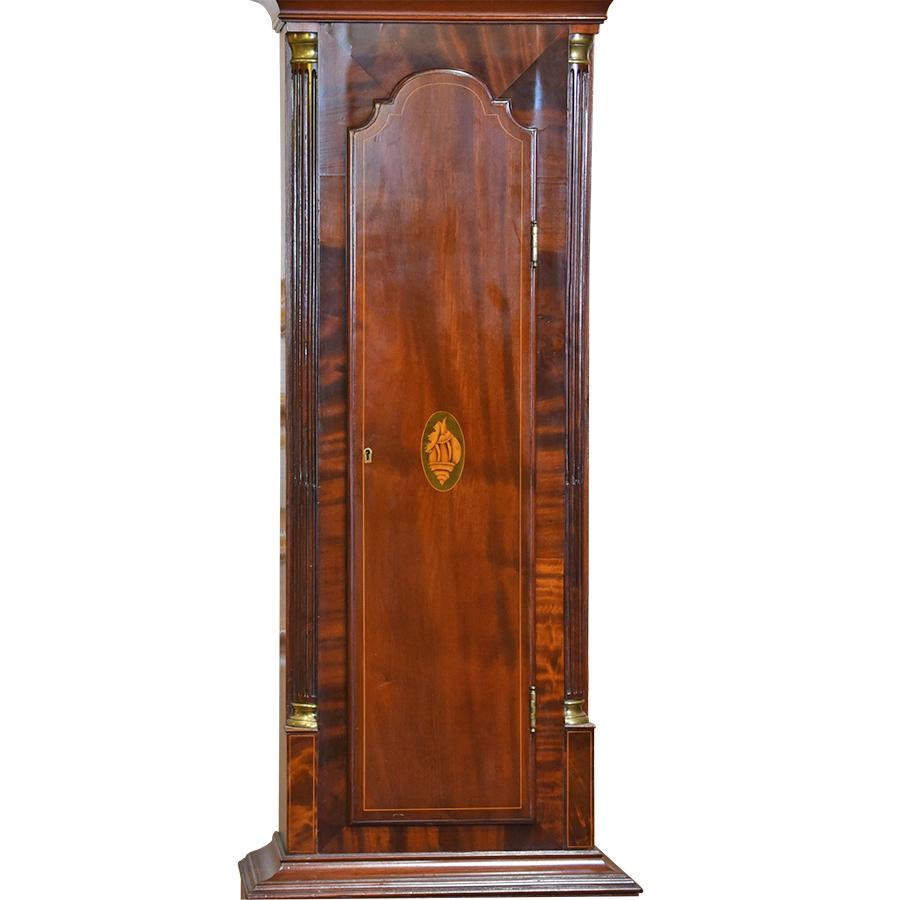 English Mahogany Tall Case Clock - Renaissance Antiques