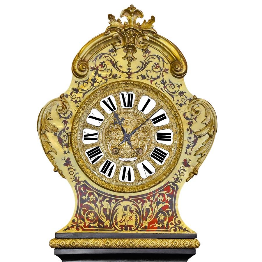 Rare Boulle-Style Tortoise Shell Tall Case Clock - Renaissance Antiques