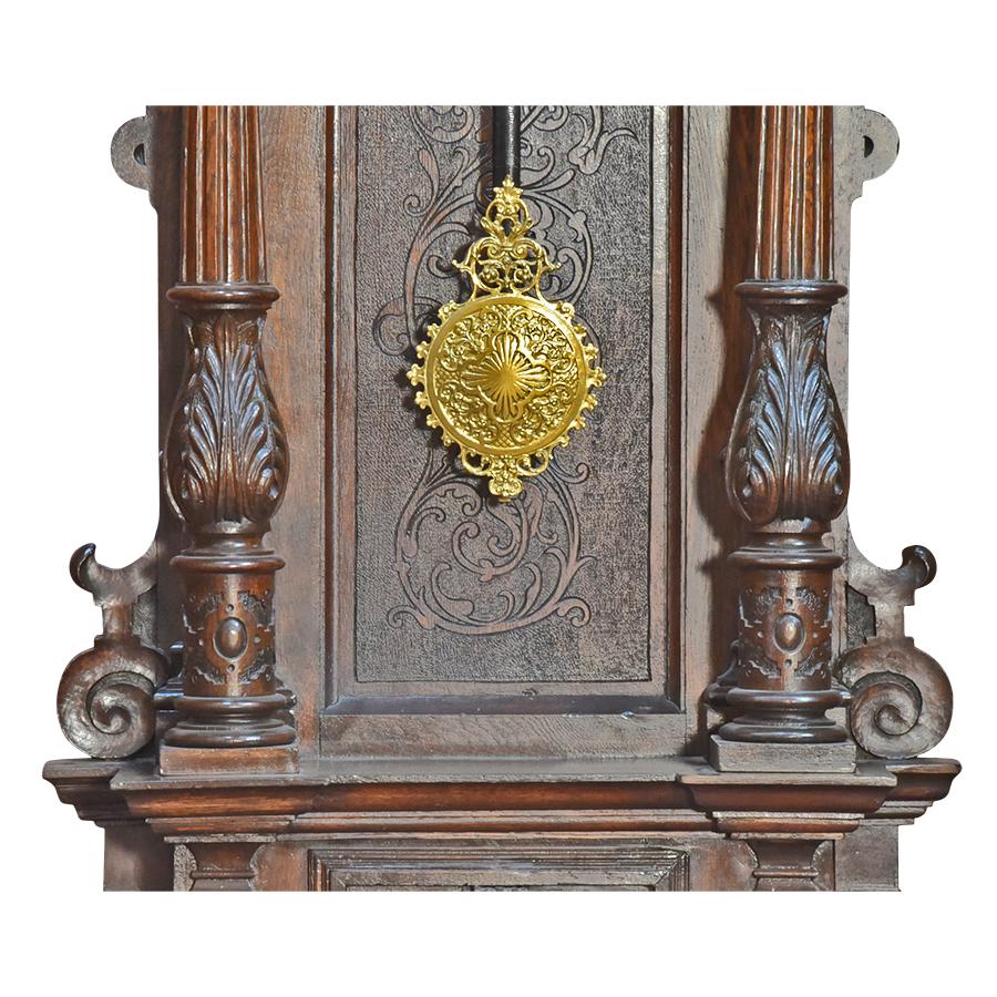 German Walnut Open-Well Hall Clock - Renaissance Antiques