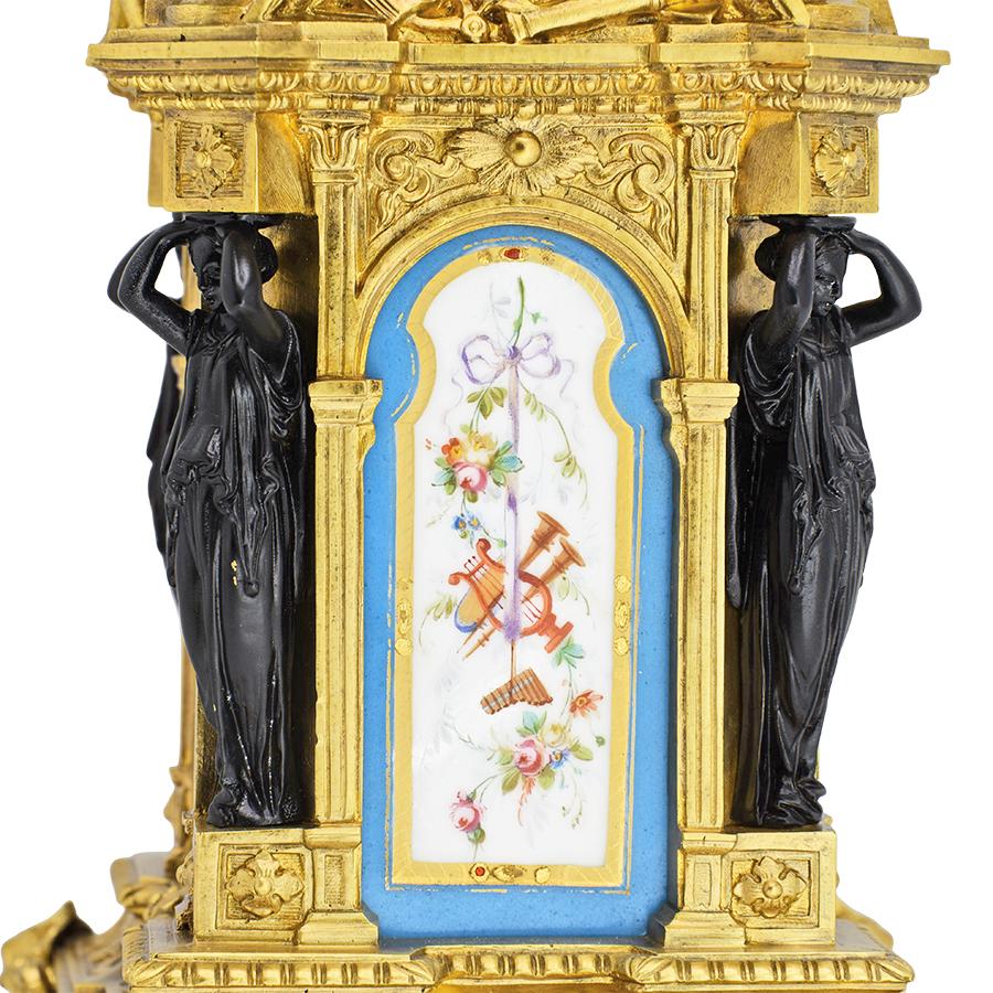 French Rococo Boudoir Clock - Renaissance Antiques