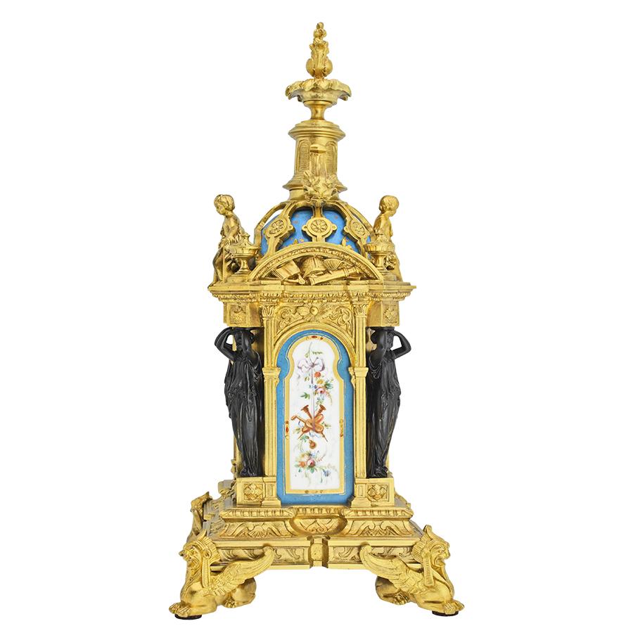 French Rococo Boudoir Clock - Renaissance Antiques