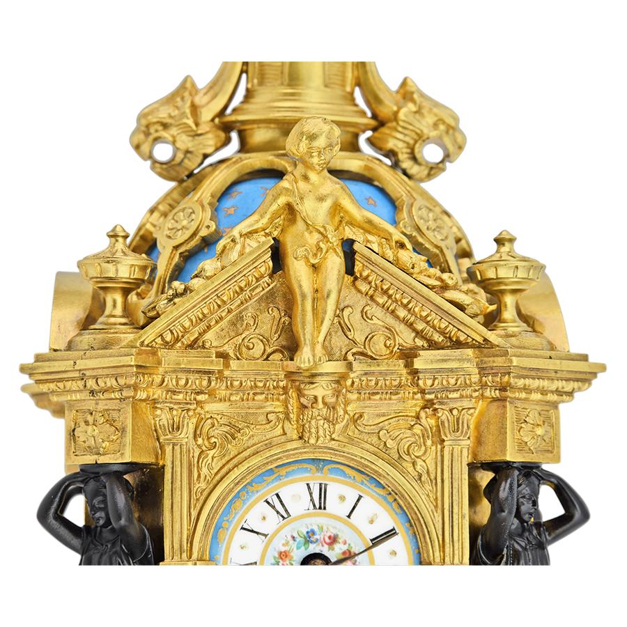 French Rococo Boudoir Clock - Renaissance Antiques