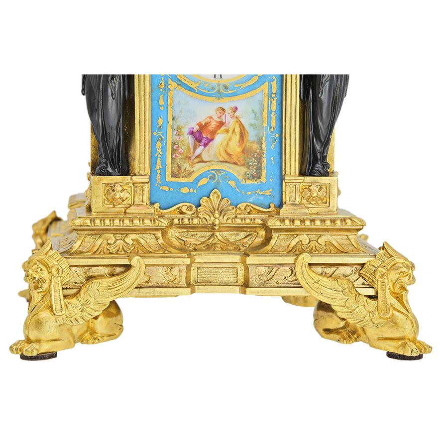 French Rococo Boudoir Clock - Renaissance Antiques