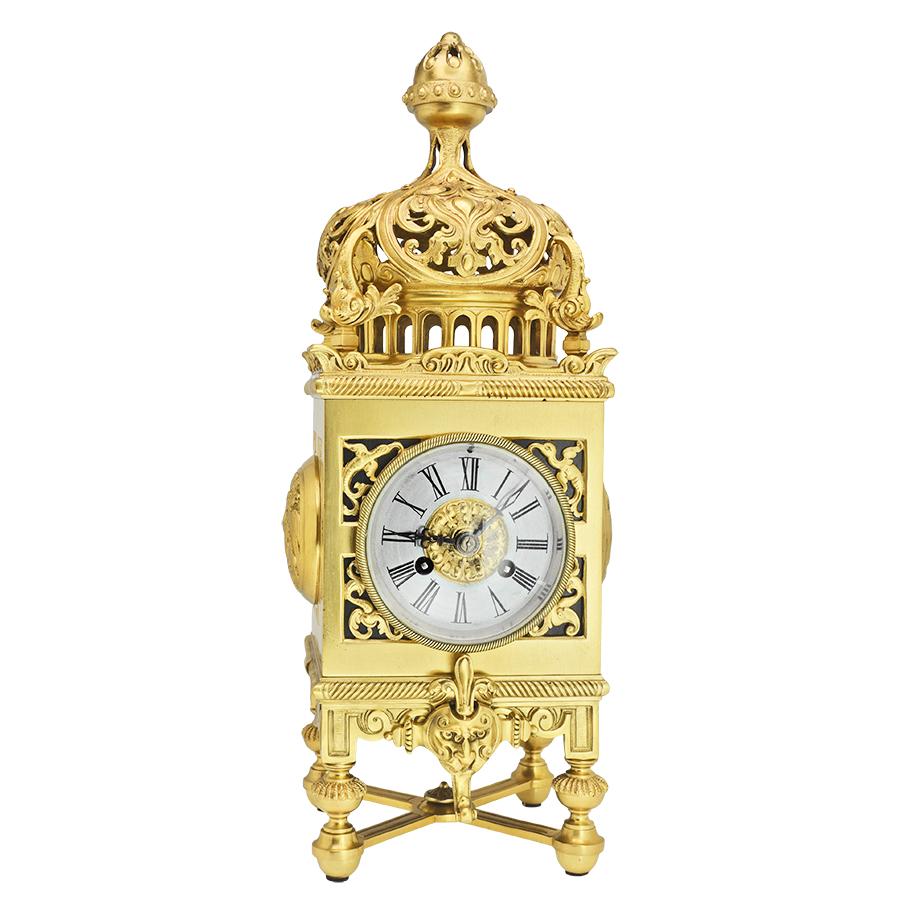 French Miniature Domed Top Mantel Clock - Renaissance Antiques