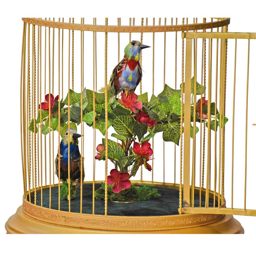 French Double Singing Bird Cage Automaton - Renaissance Antiques