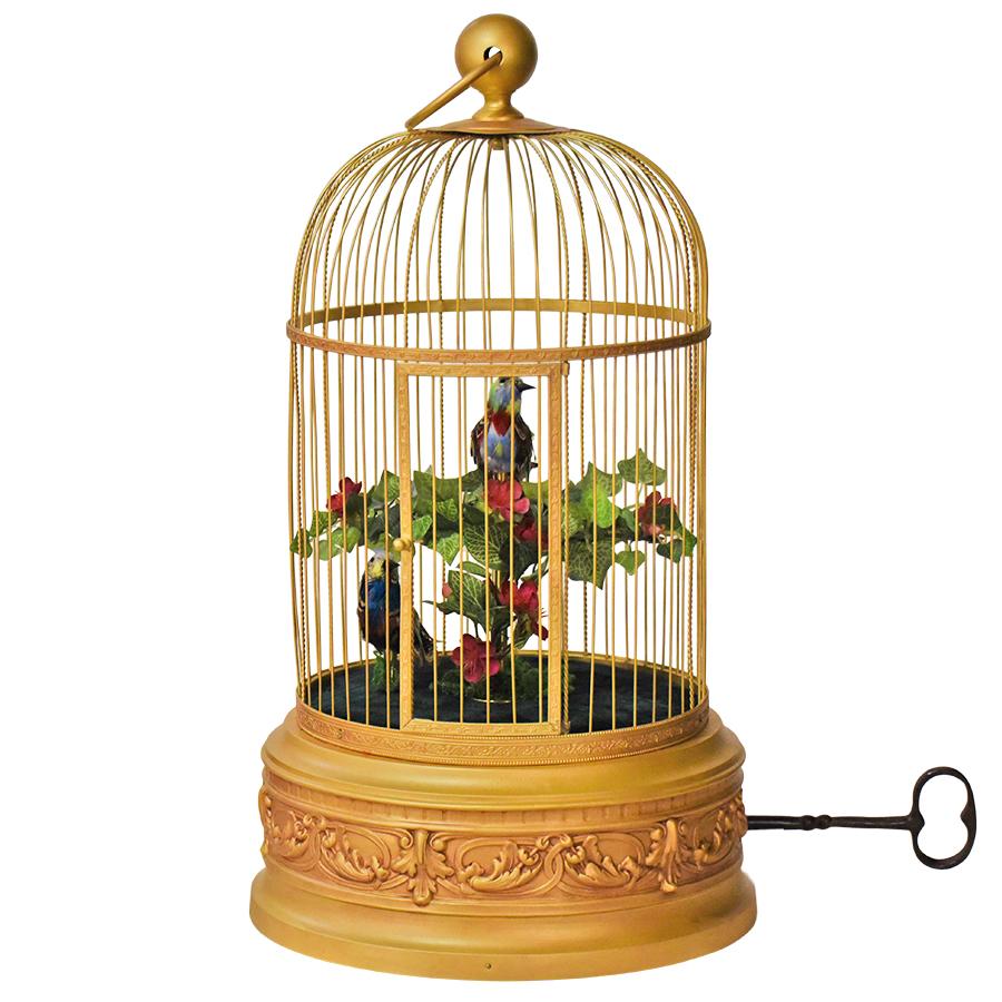 French Double Singing Bird Cage Automaton - Renaissance Antiques