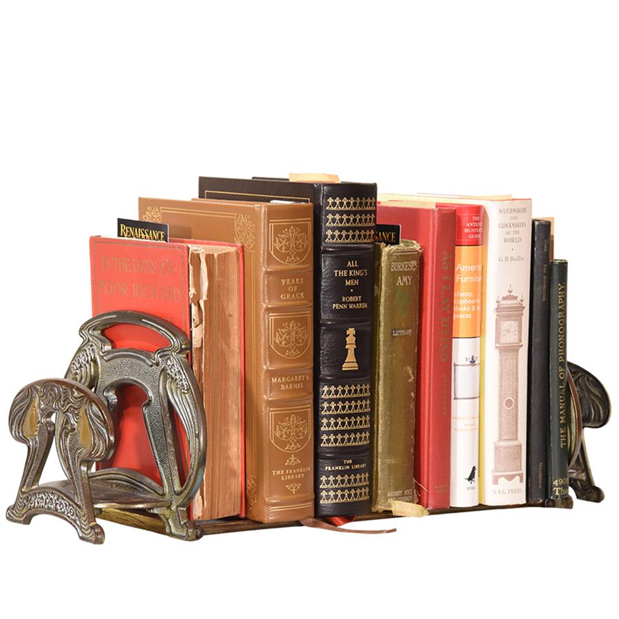 American Art Nouveau Bookends - Renaissance Antiques