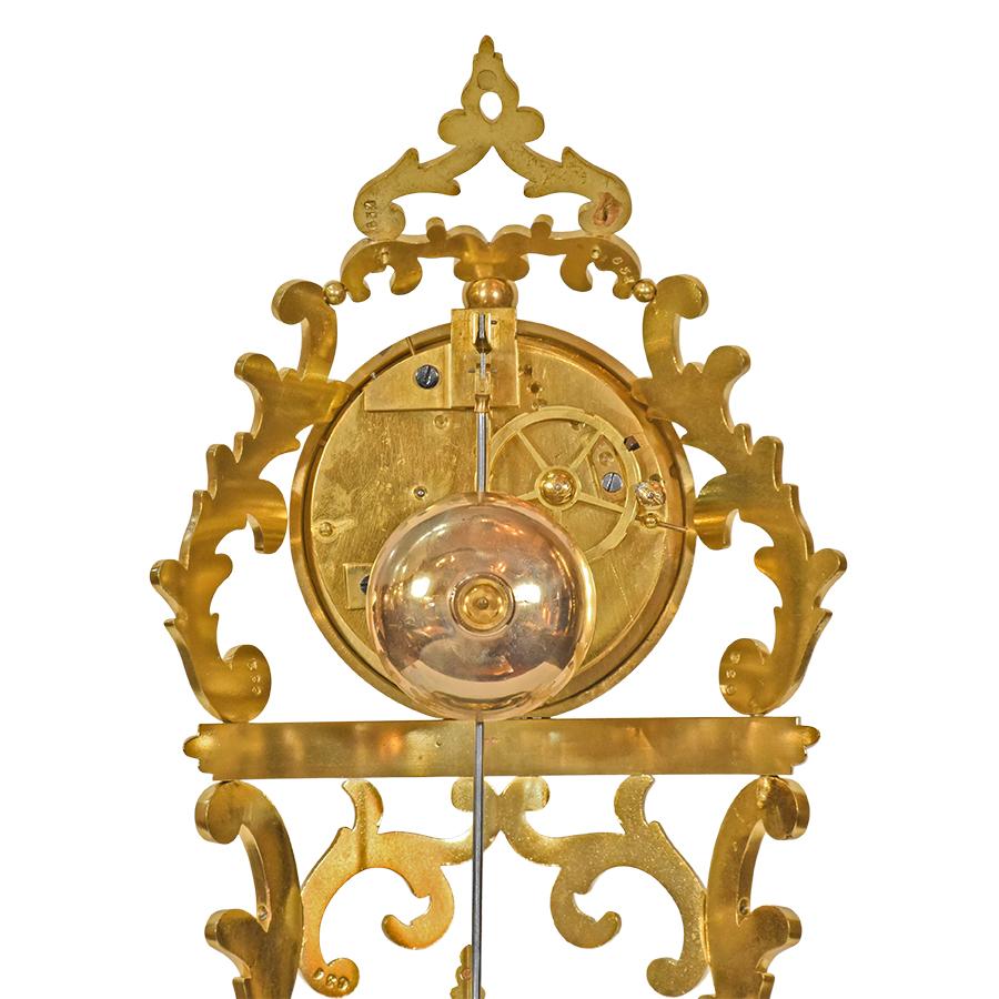 Rare French Scrollwork Skeleton Clock - Renaissance Antiques