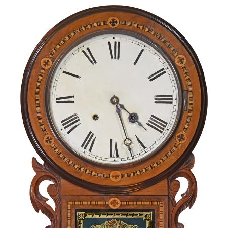 Anglo American Long Drop Wall Clock - Renaissance Antiques