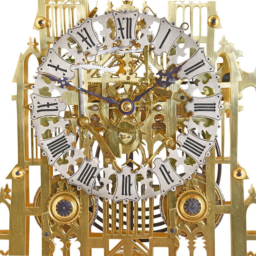 English Rare York Minster Skeleton Clock by J. Smith & Sons of ...