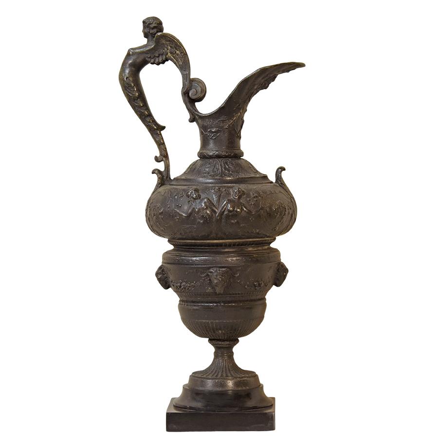 European Cast Metal Patinated Ewer - Renaissance Antiques