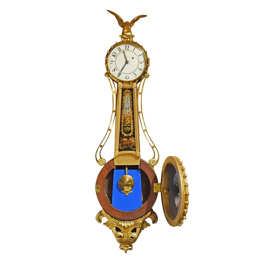 American Replica Lemuel Curtis Girandole Wall Clock - Renaissance Antiques