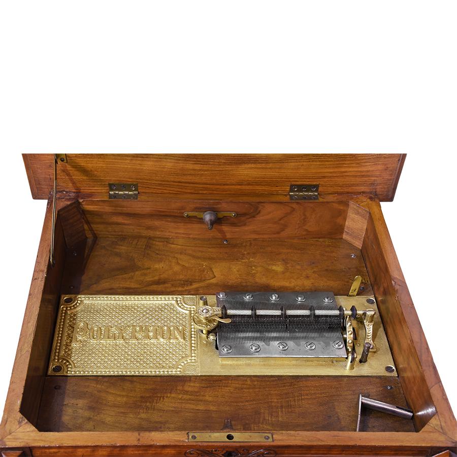 German Polyphon 15 1/2" Disc Music Box - Renaissance Antiques