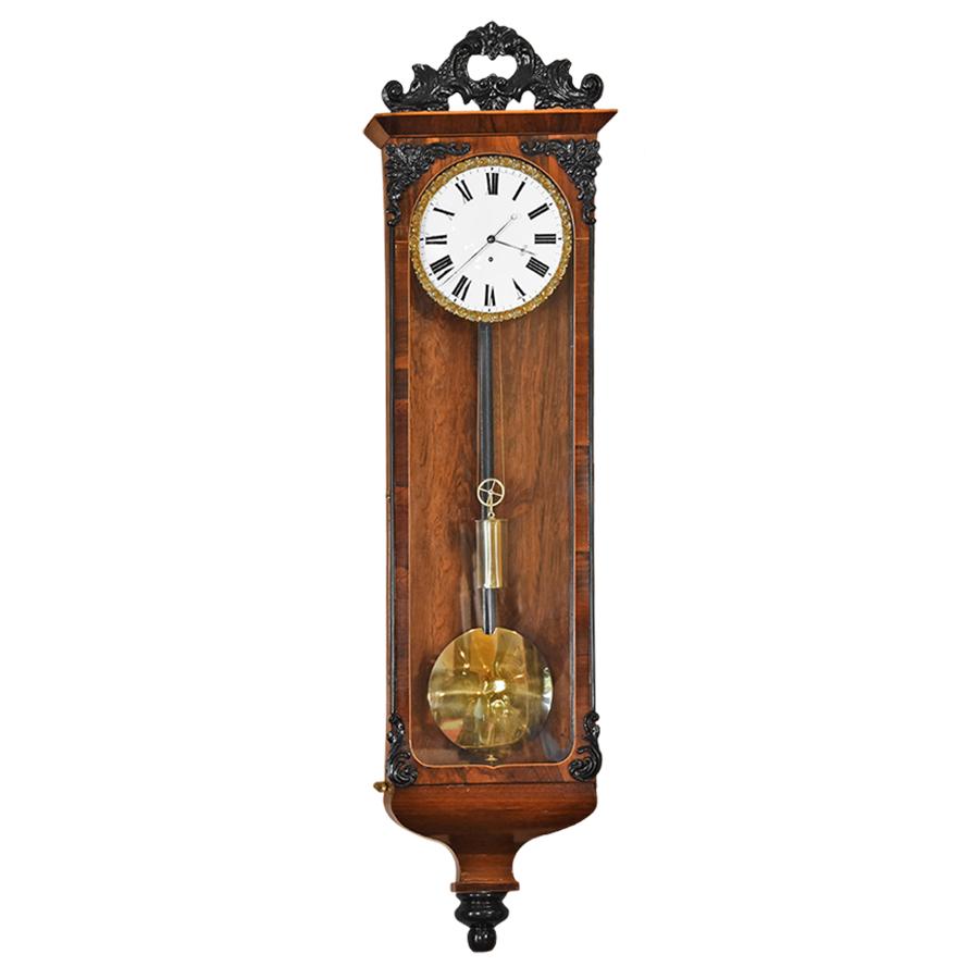 Austrian Biedermeier Period Vienna Regulator in Brazilian Rosewood Case ...