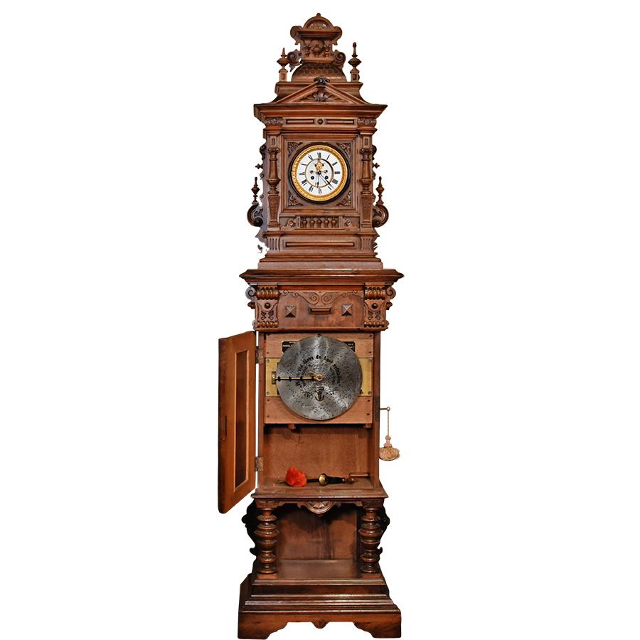 German Polyphon Musical Floor Standing Clock - Renaissance Antiques