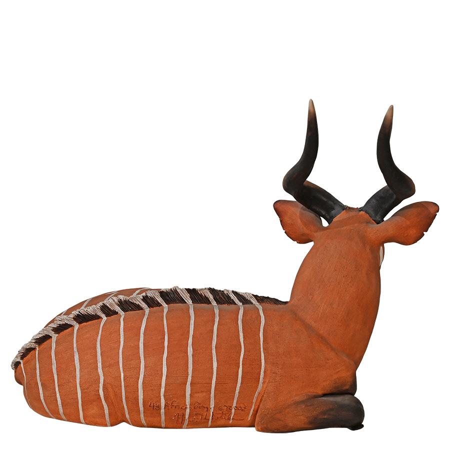 Ceramic Sculpture of a Recumbent African Bongo by Heidi Uotila ...