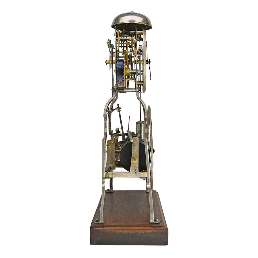 Rare Skeleton Double Dial Calendar Clock by Ithaca - Renaissance Antiques