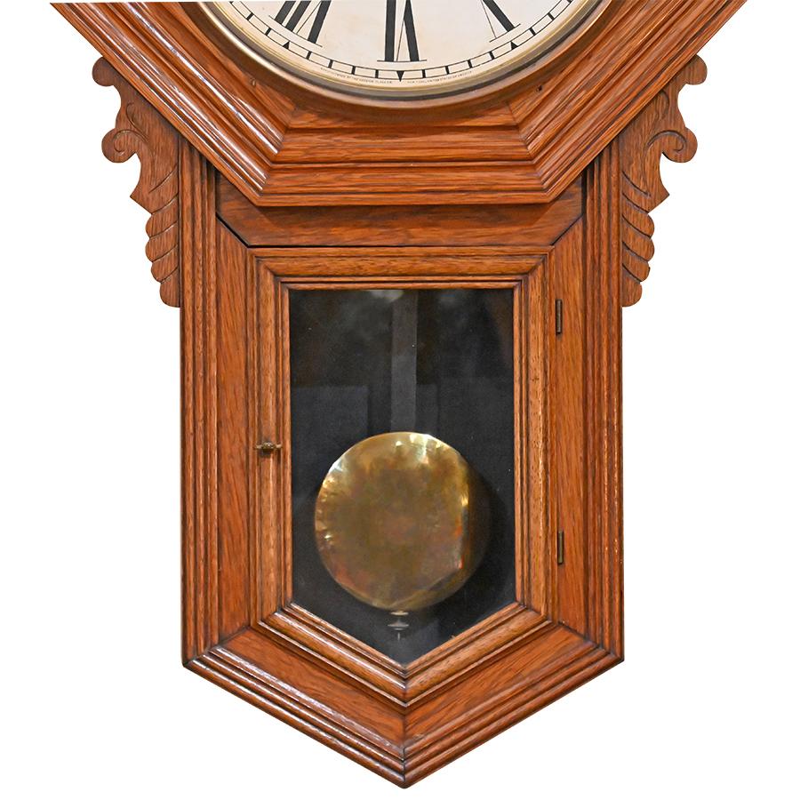 American Long Drop Schoolhouse Clock - Renaissance Antiques