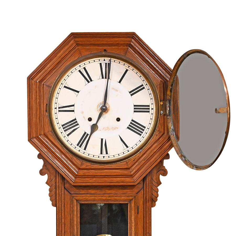 American Long Drop Schoolhouse Clock - Renaissance Antiques