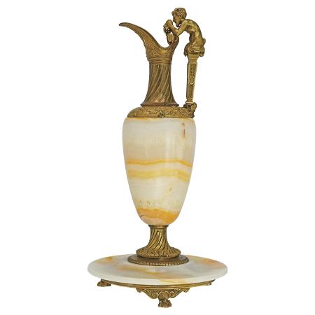 European Marble and Bronze Ewer - Renaissance Antiques