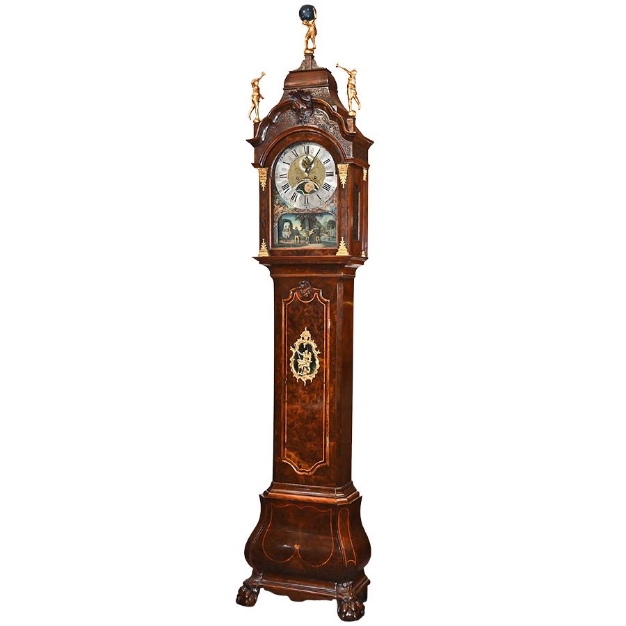 17th Century Dutch Animated Tall Case Clock by Jan Breukelaar ...