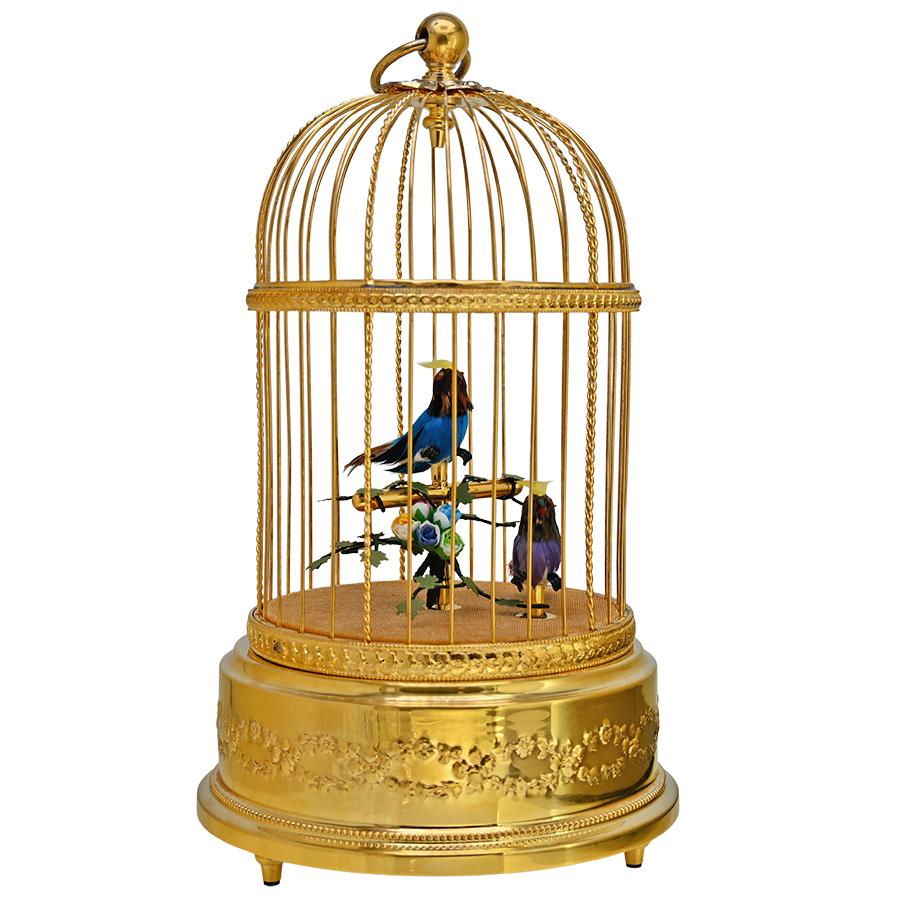 Swiss Early 20th-Century Double Singing Bird Cage Automaton ...