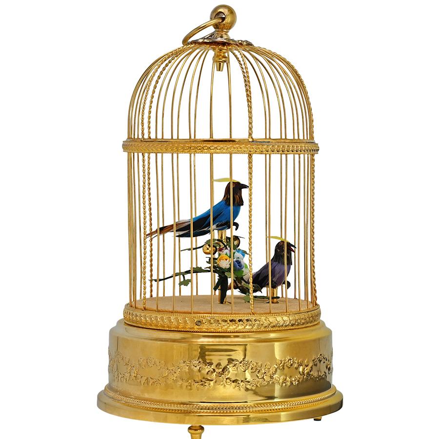 Swiss Early 20th-Century Double Singing Bird Cage Automaton ...