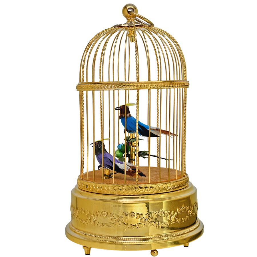 Swiss Early 20th-Century Double Singing Bird Cage Automaton ...