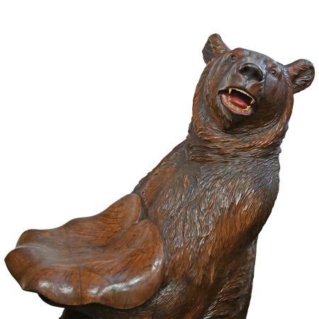 Swiss 'Black Forest' Carved Bear Chair - Renaissance Antiques