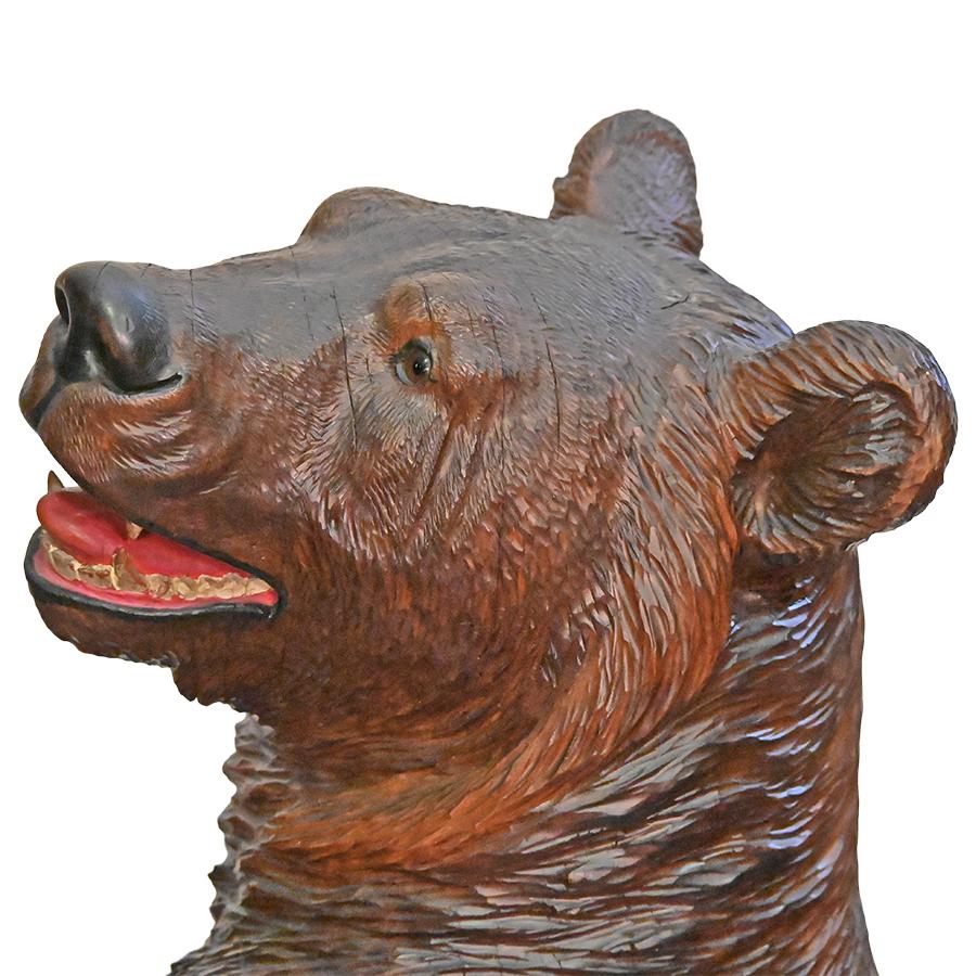 Swiss 'Black Forest' Carved Bear Chair - Renaissance Antiques