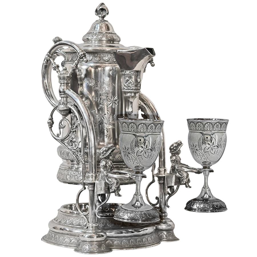 American Victorian Silver Plate Water Tipper by Wilcox - Renaissance ...